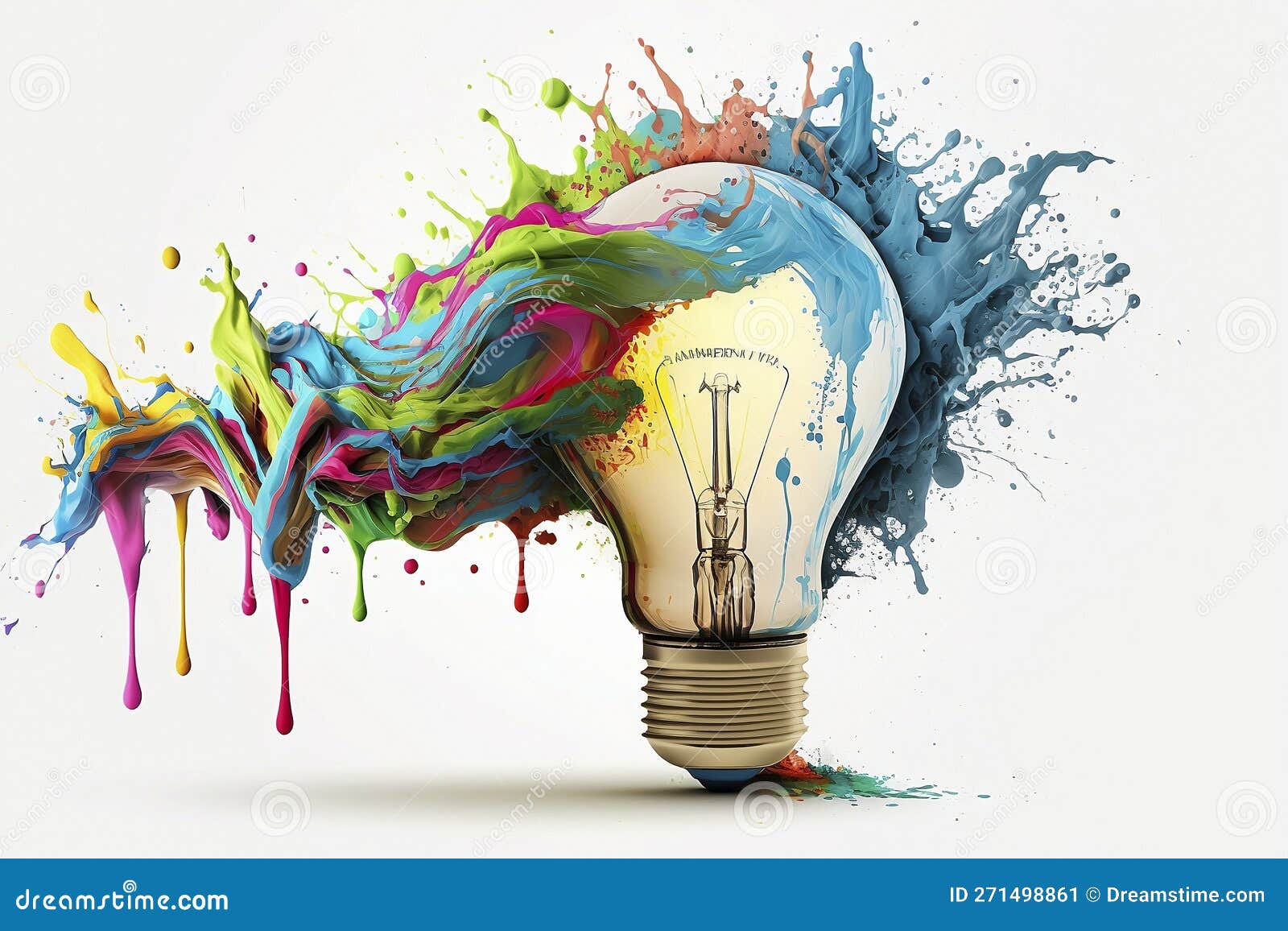 Vibrant Light Bulb with Smoke Emerging Background , Generative AI Stock ...