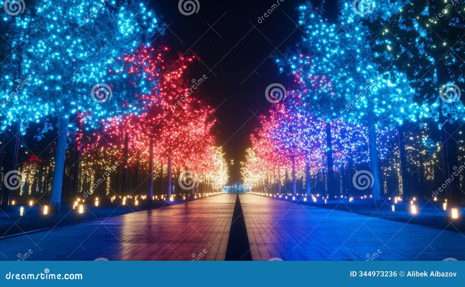 Pathway Lighted Circle Royalty-Free Illustration | CartoonDealer.com ...
