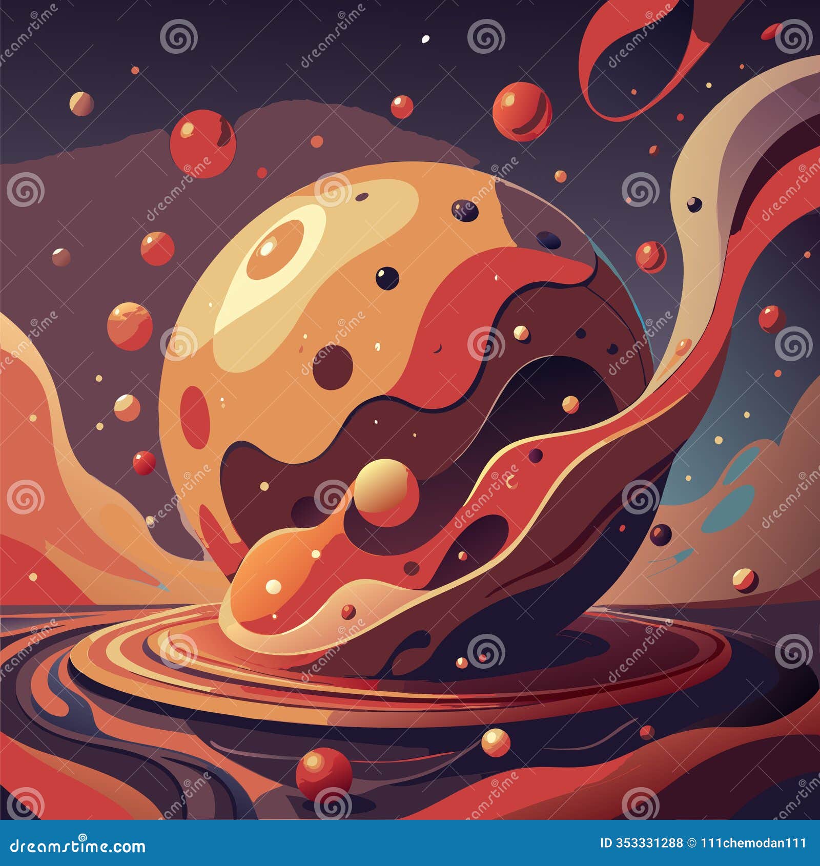 Vibrant Liquid Fluidity Blending Into An Abstract Amoeba-inspired Blob ...