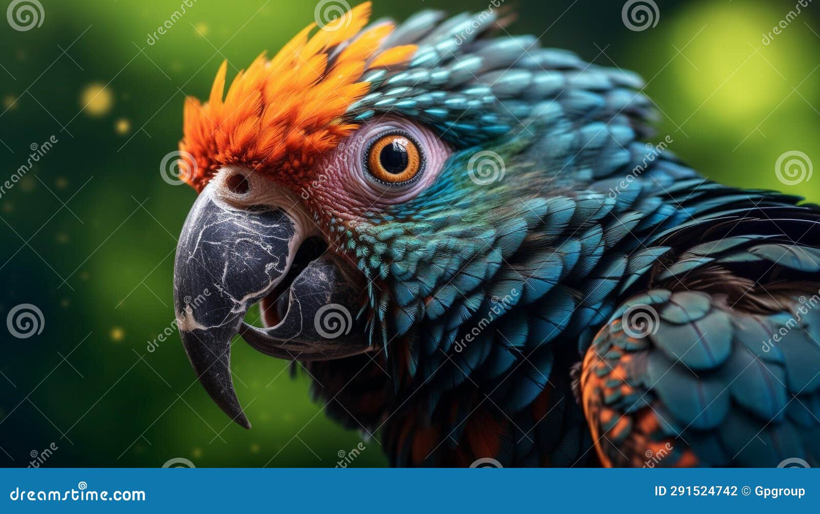 Vibrant Macaw Perching on Branch, Showcasing Beauty in Nature Generated ...