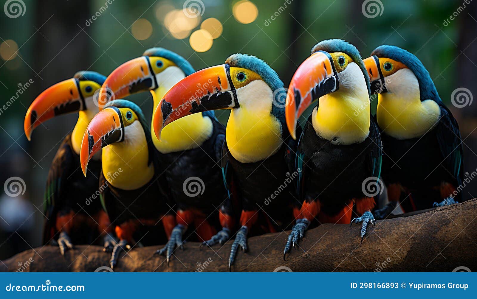 Vibrant Macaws Perching on Branch, Nature Colorful Beauty Generated by ...