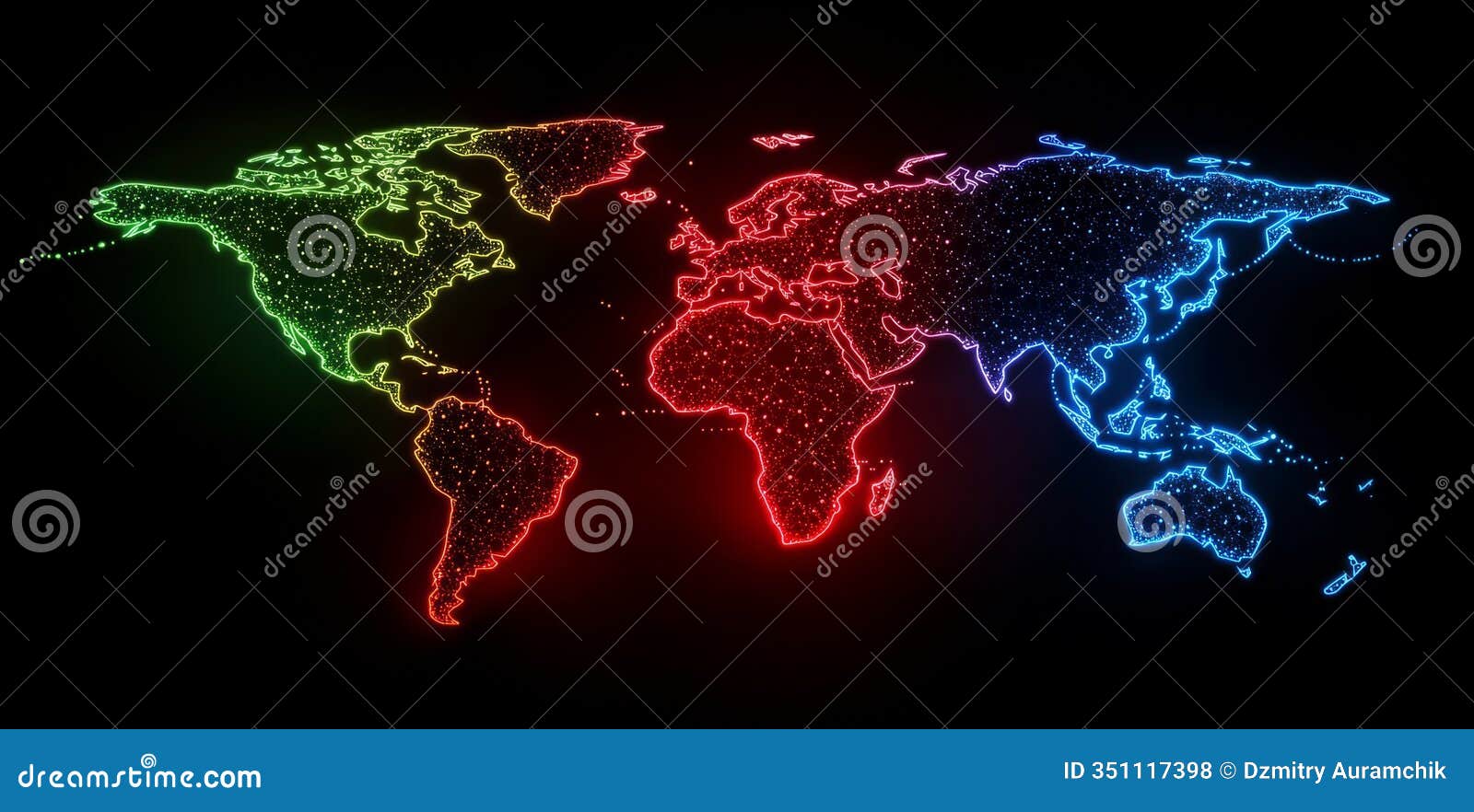 Vibrant Map of Continents. the Future of Globalization and Geopolitics ...