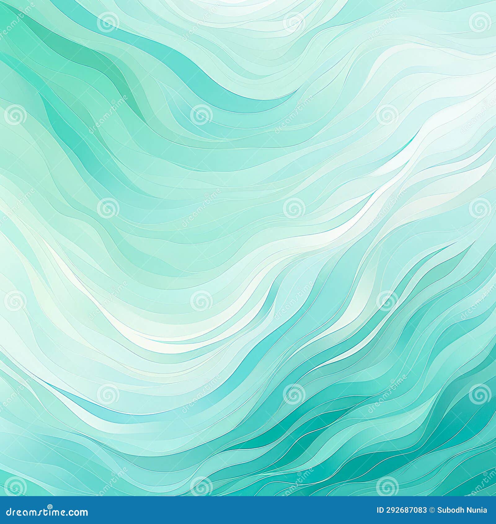 Cyan Marble Texture with Wave Lines Marbling Illustration with Cyan and ...