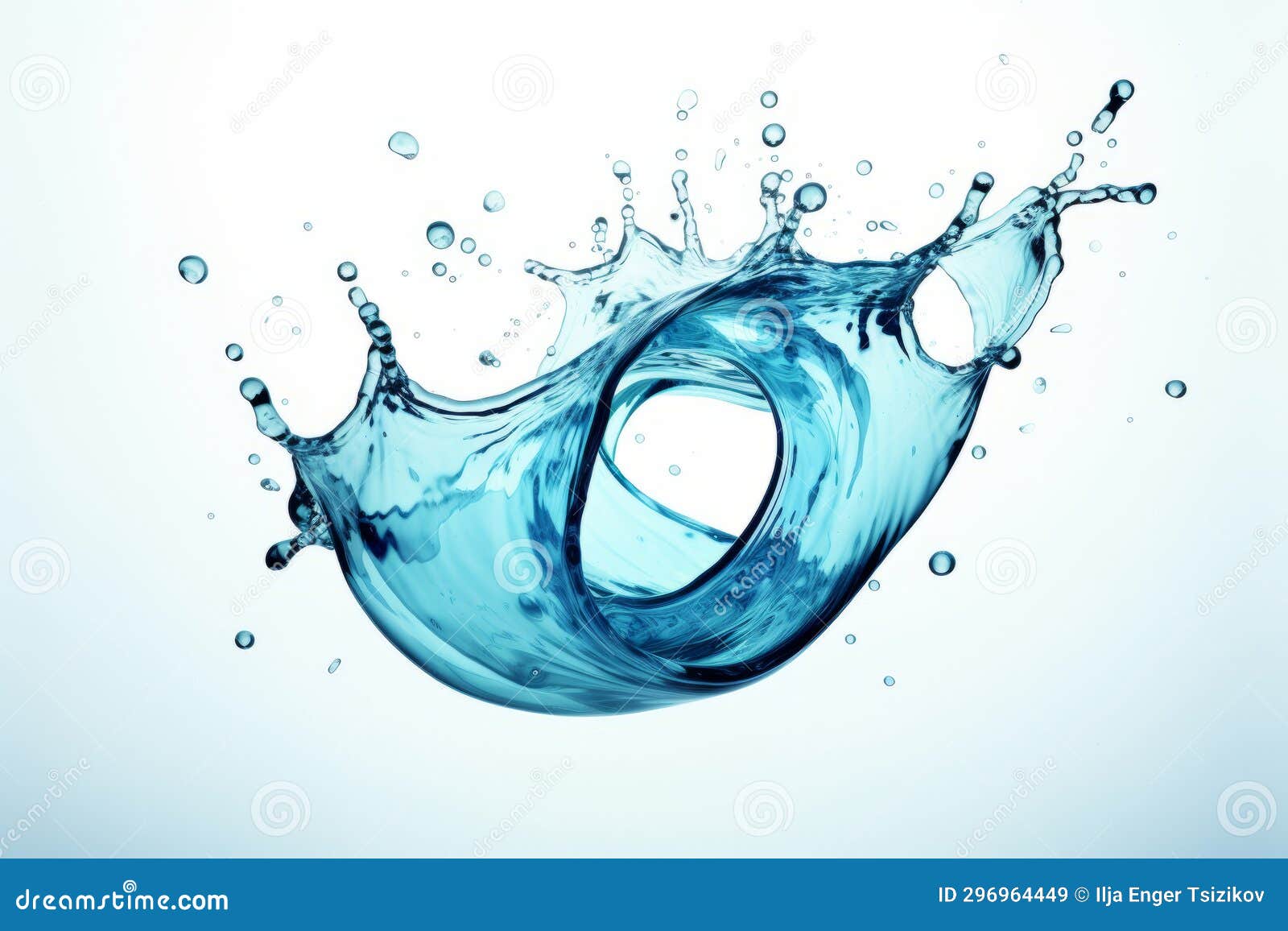 Vibrant and Mesmerizing Pure Blue Water Splash Isolated on a Pristine ...