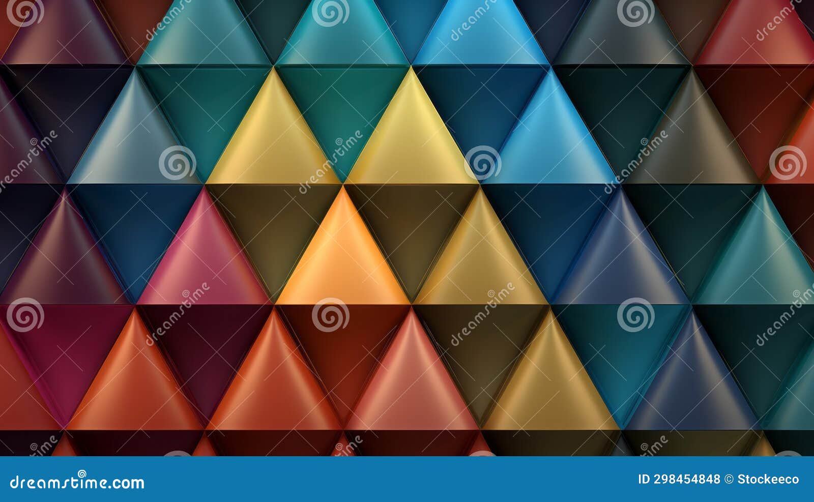 Vibrant Metallic Triangles: a Moody and Realistic Wall Background Stock ...