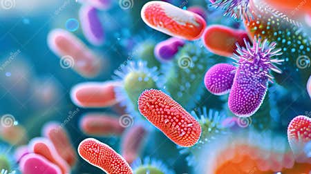 Vibrant Microbial Ecosystem - Bacteria, Microorganisms, and Microscopy ...