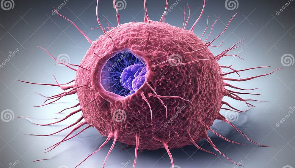 Vibrant Microscopic Life - a Close-Up Look at a Cell Stock Photo ...