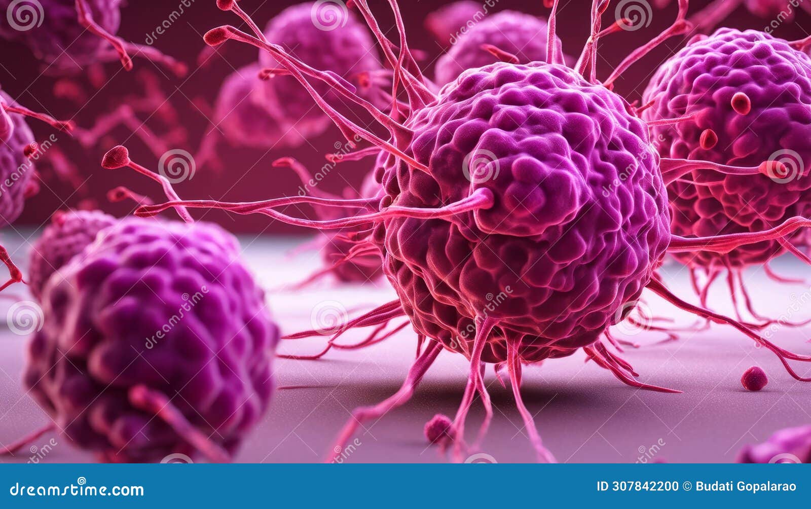 Vibrant Microscopic Life - a Closer Look at Bacteria Stock Illustration ...