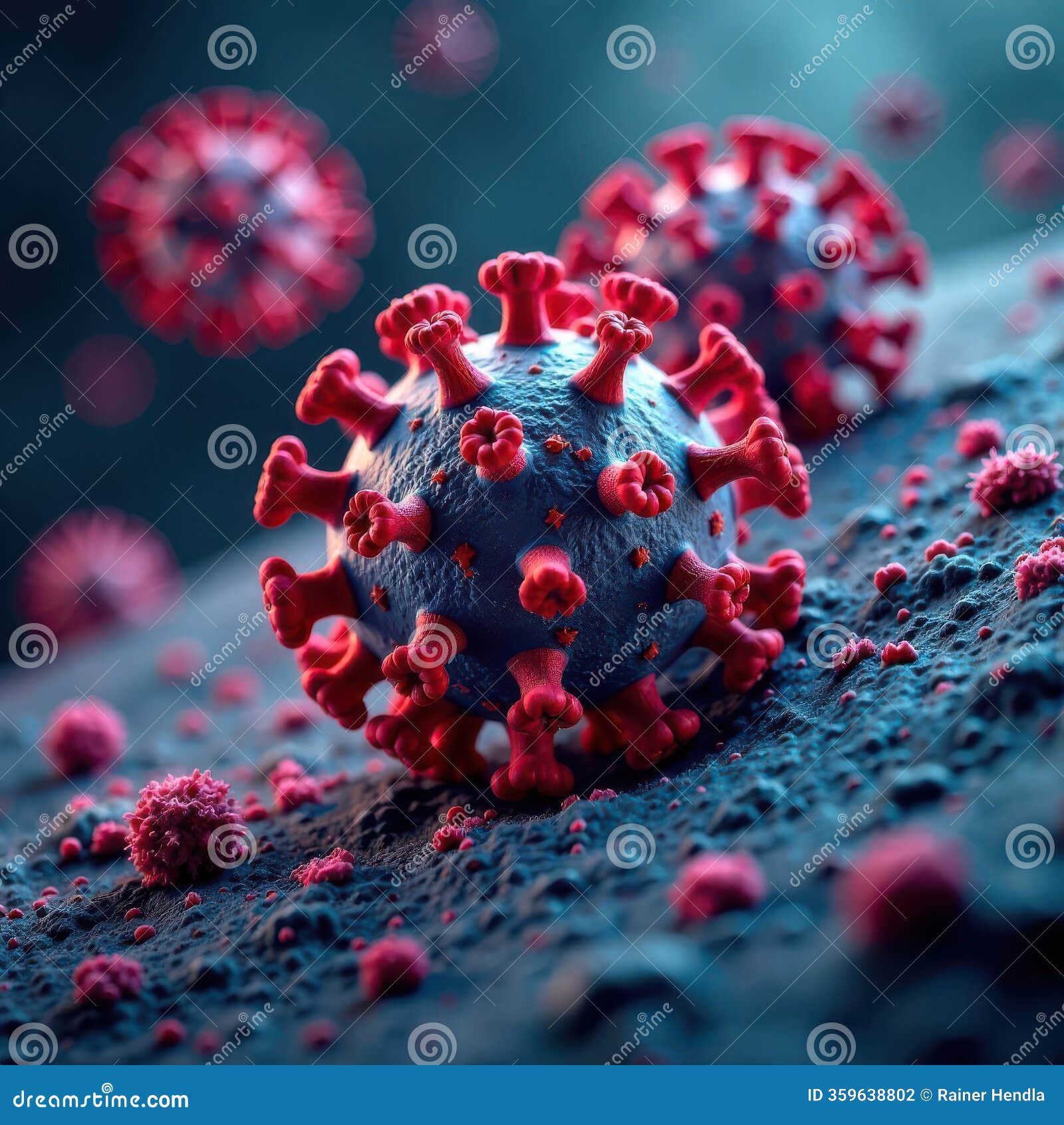 Vibrant Microscopic View of Viruses Highlighting Their Distinct ...