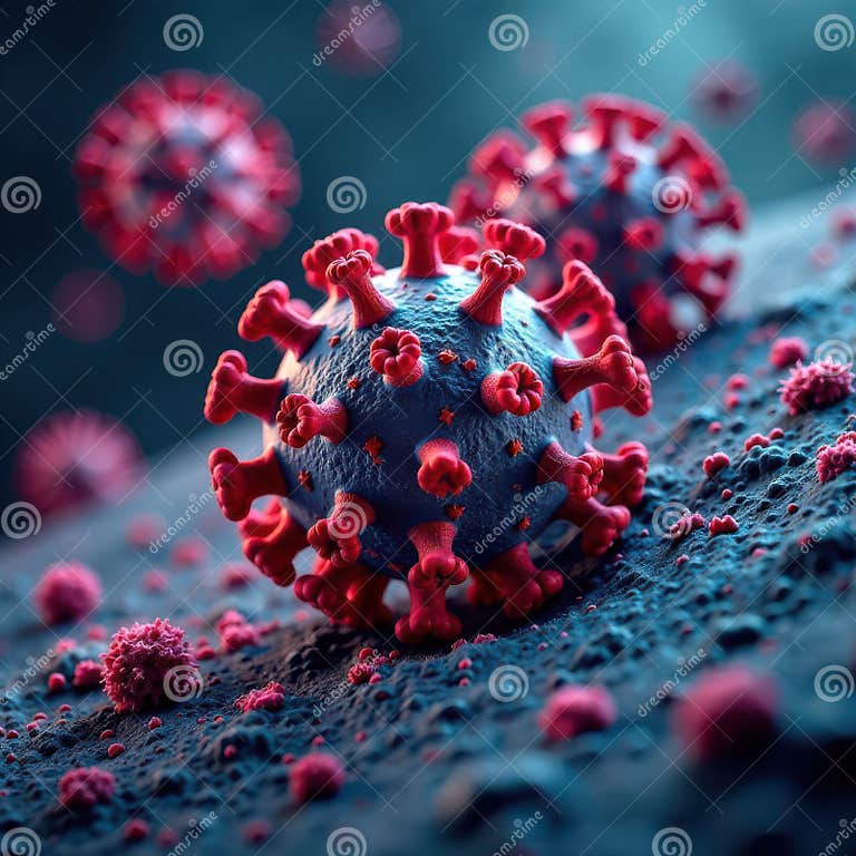 Vibrant Microscopic View of Viruses Highlighting Their Distinct ...