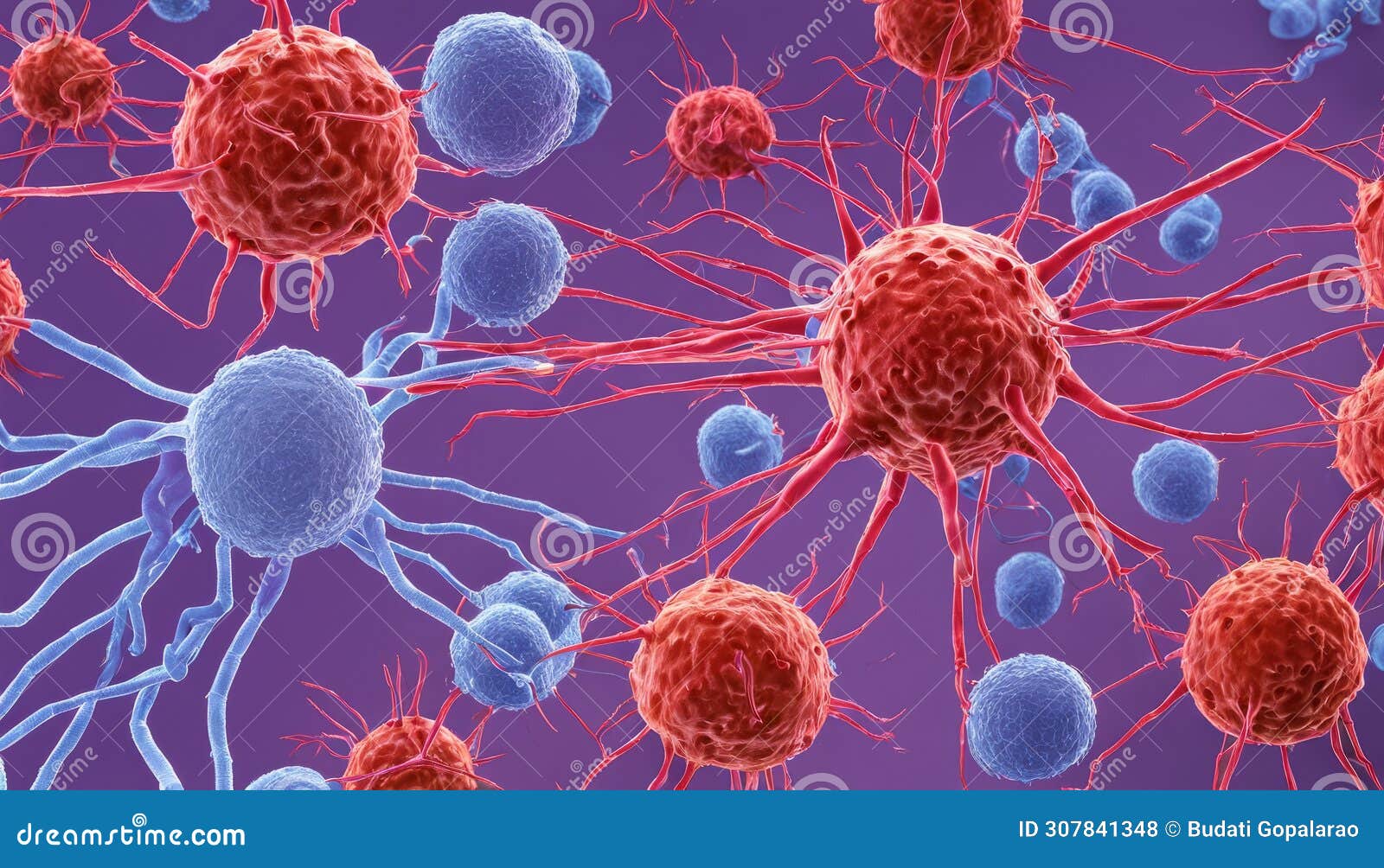 Vibrant Microscopic World - a Closer Look at Cells Stock Illustration ...