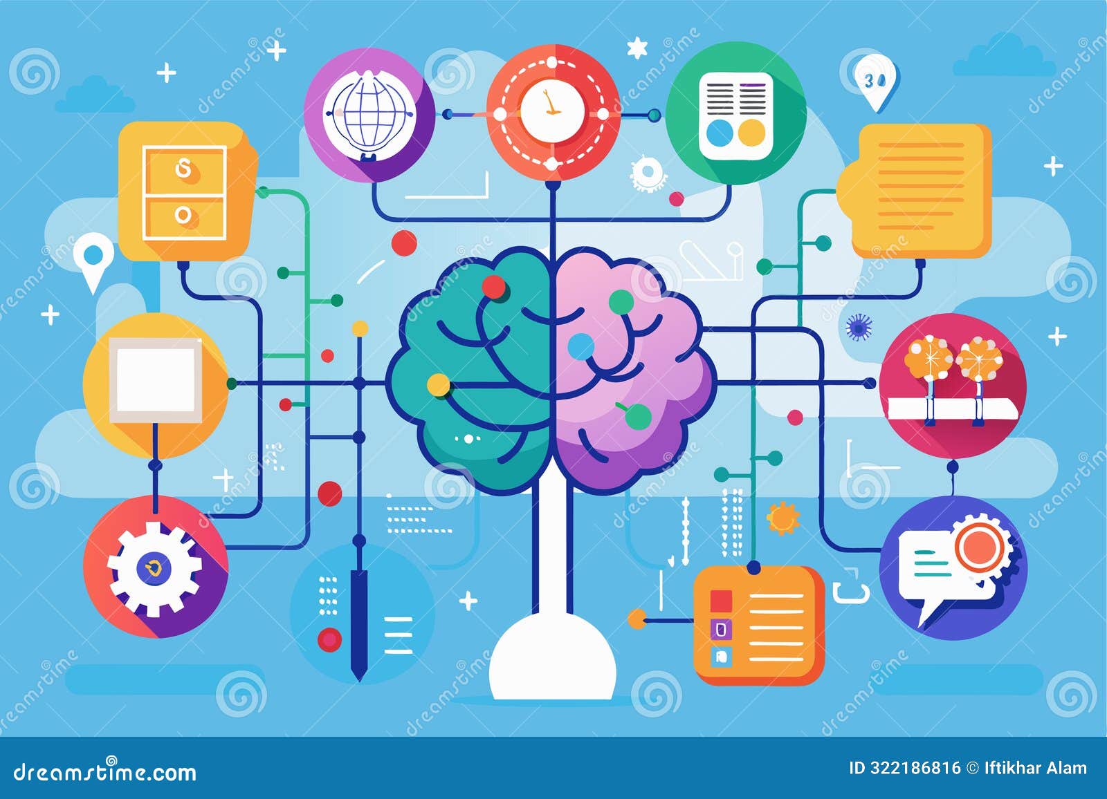 A Vibrant Mind Bursts With Creativity, Imagination Flowing Freely ...