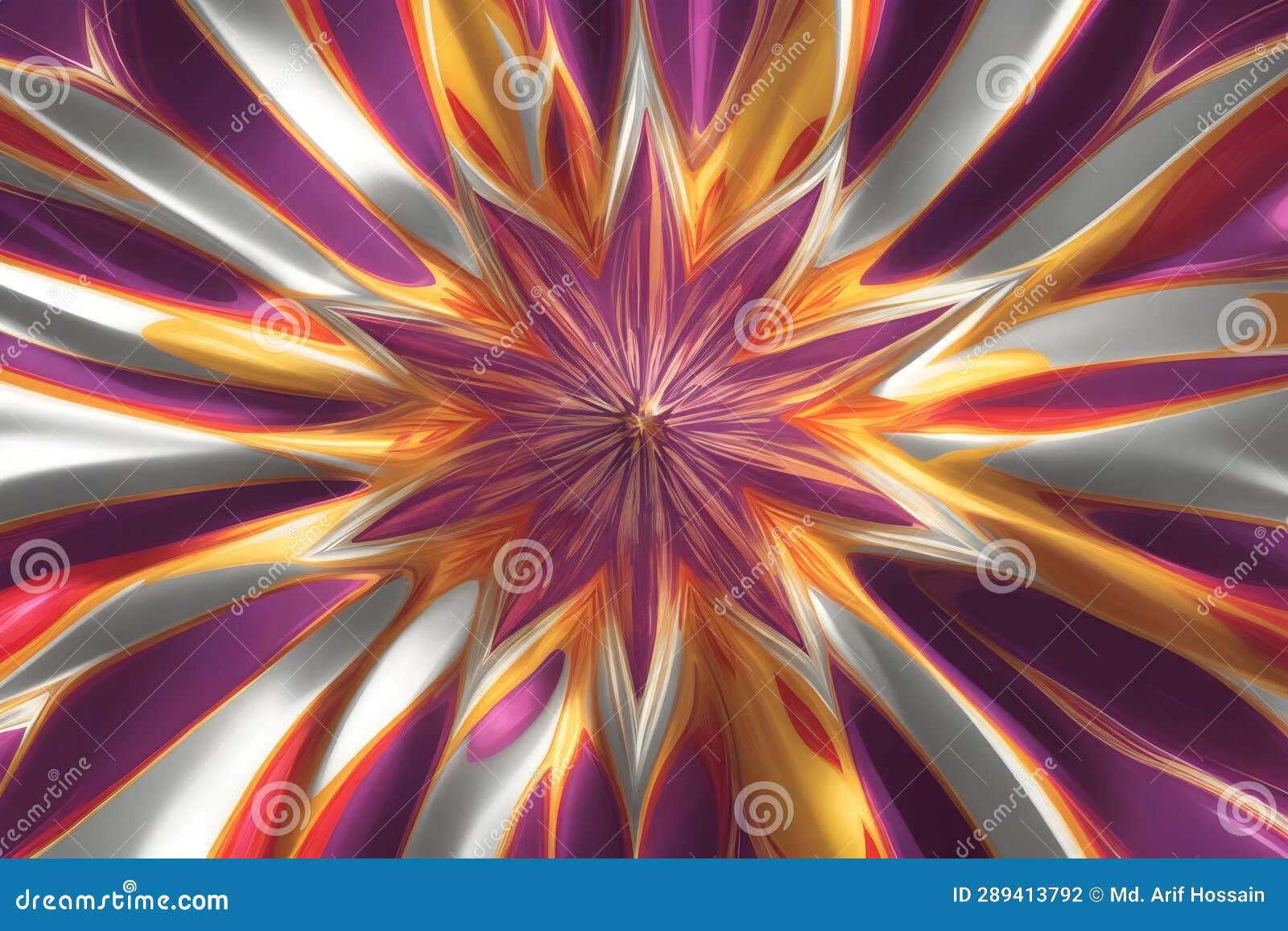 A Starburst Pattern of Abstract Shapes Generated by Ai Stock ...