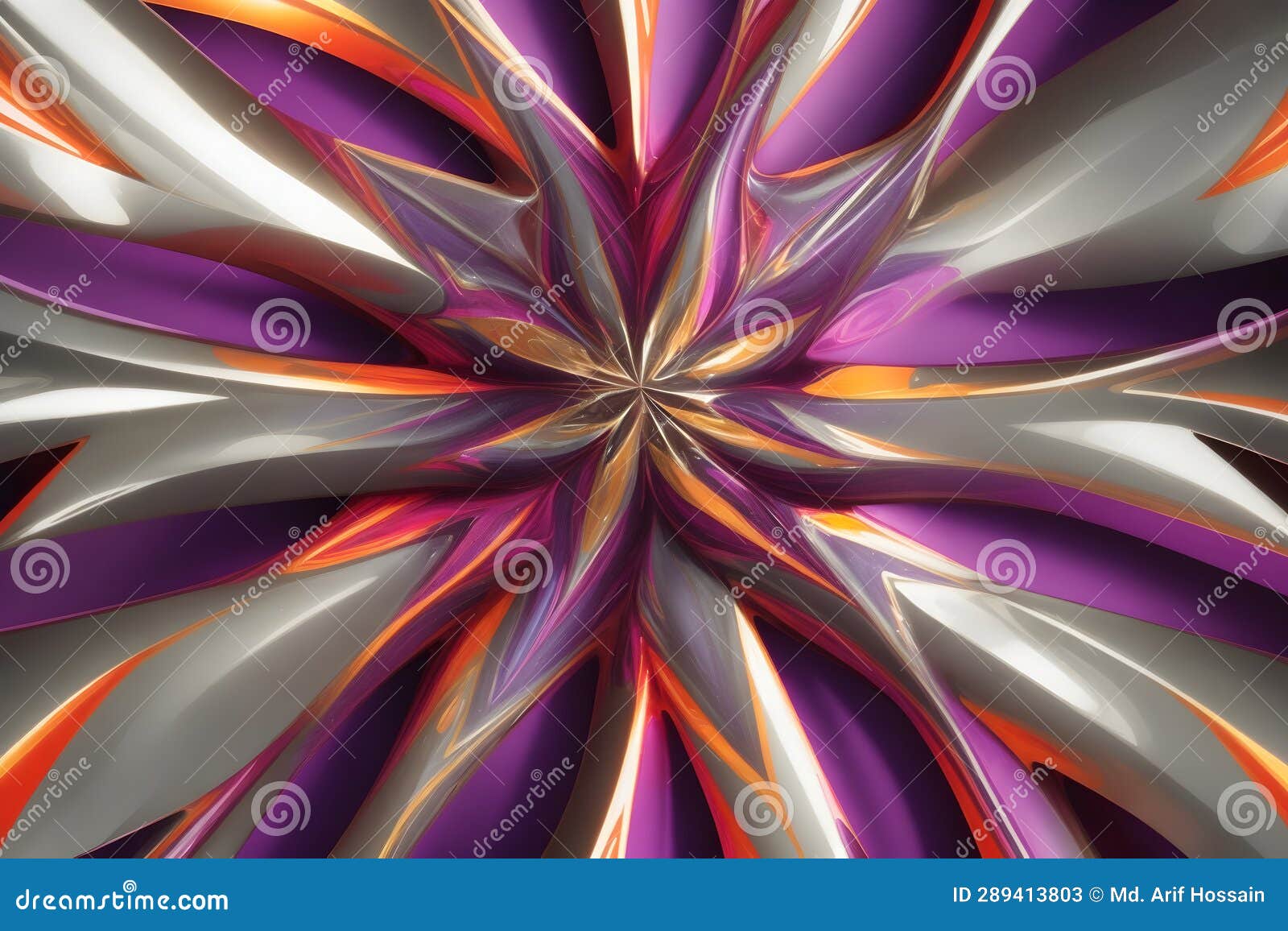 A Starburst Pattern of Abstract Shapes Generated by Ai Stock ...