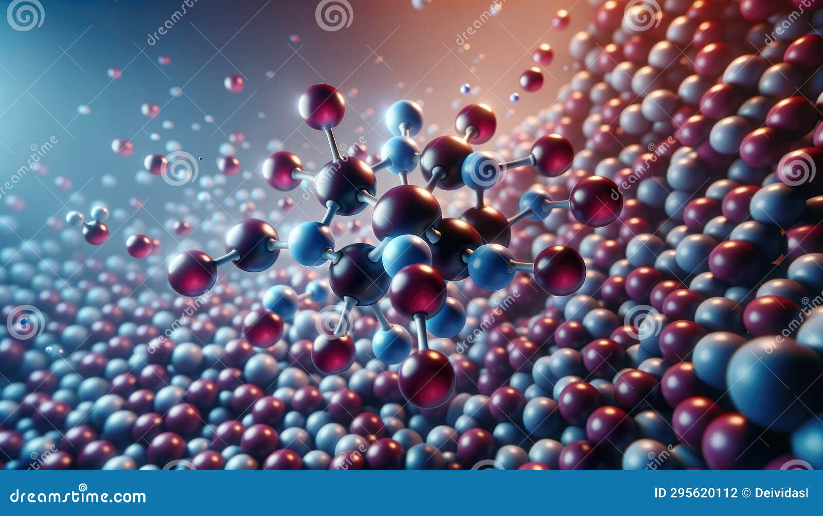 Vibrant Molecular Mesh with Iridescent Atoms Stock Illustration ...