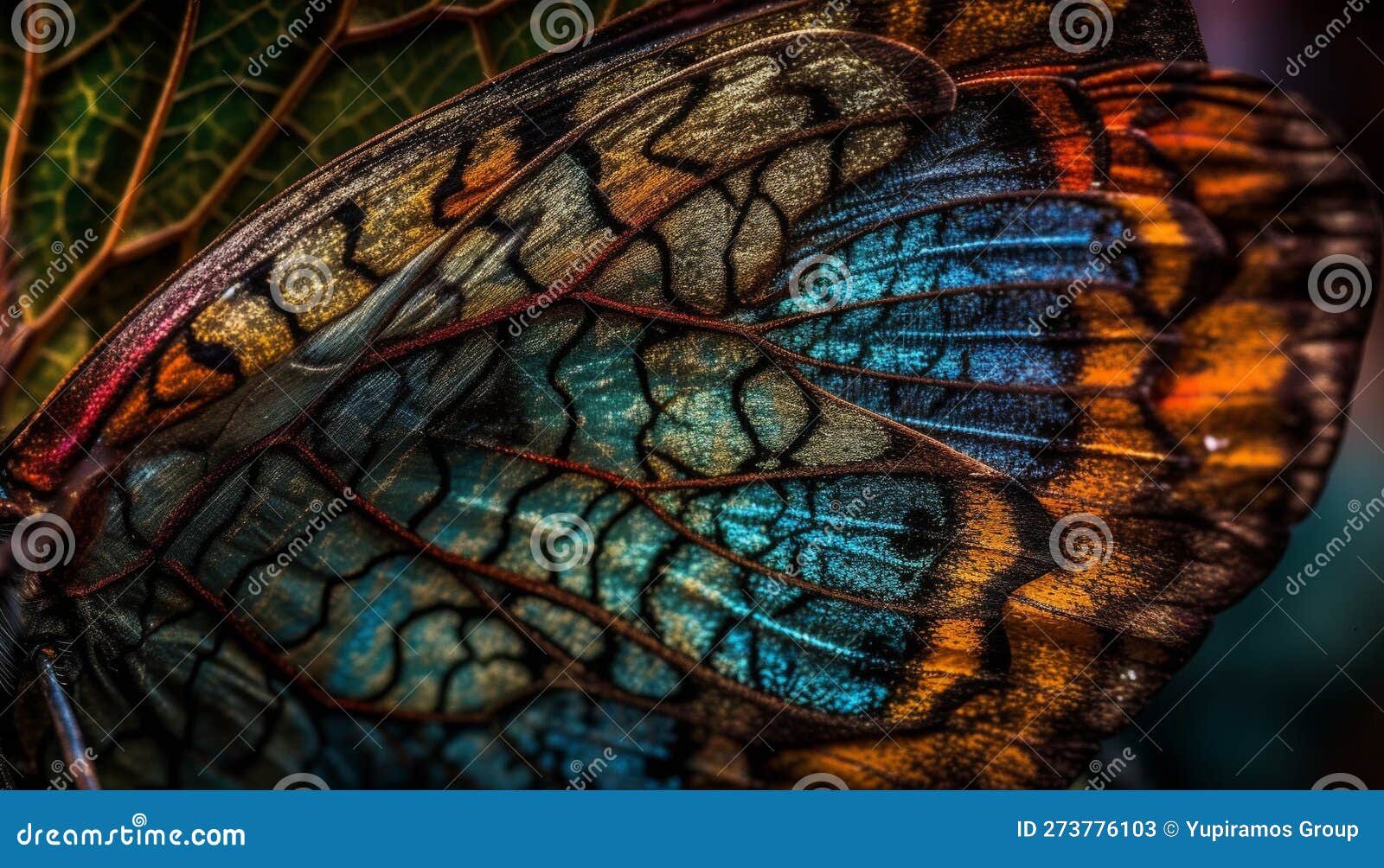 Vibrant Multi Colored Butterfly Wing in Macro Magnification Generated ... Vibrant Multi Colored Butterfly Wing in Macro Magnification Generated ...
