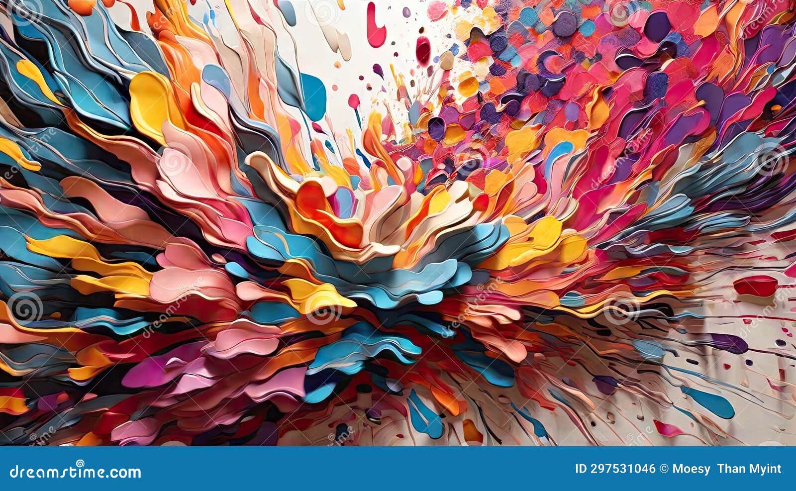 Vibrant Multi-Colored Particles Explosion Abstract Background Stock ...