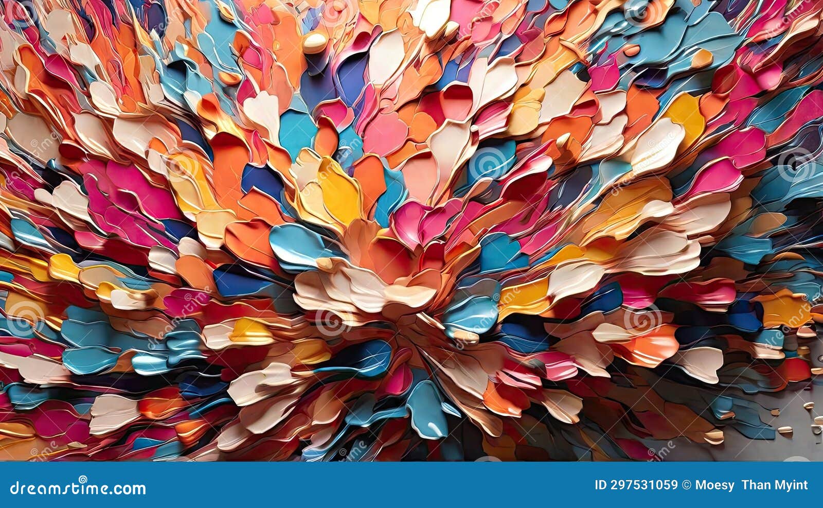 Vibrant Multi-Colored Particles Explosion Stock Illustration ...