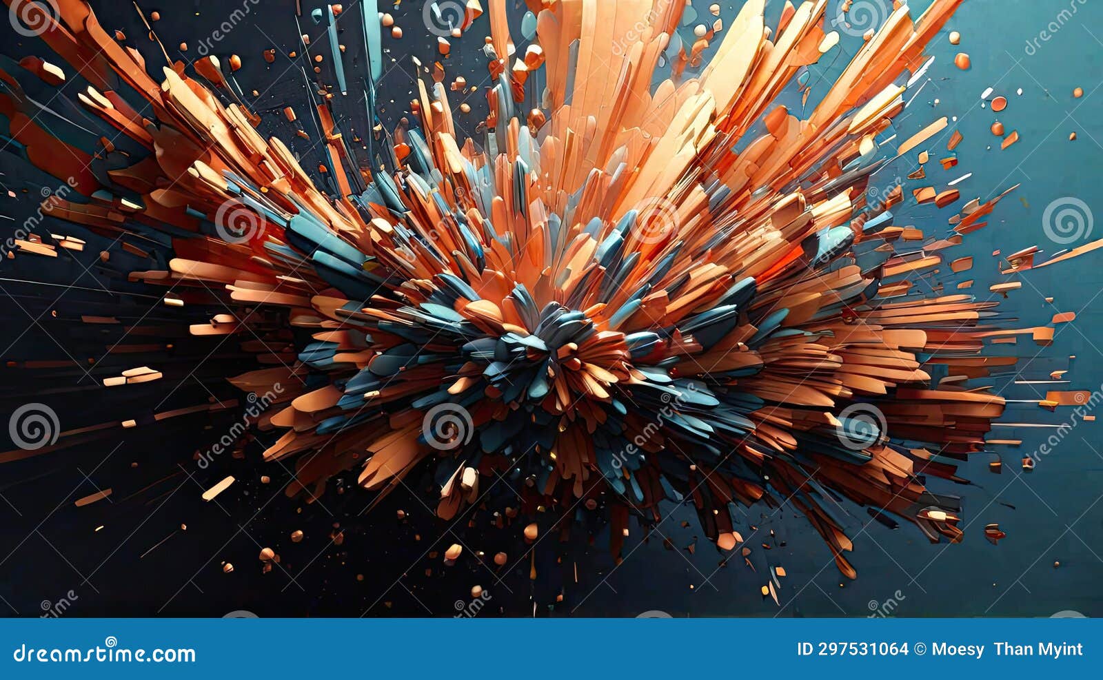 Multi-Colored Particles Explosion Stock Illustration - Illustration of ...