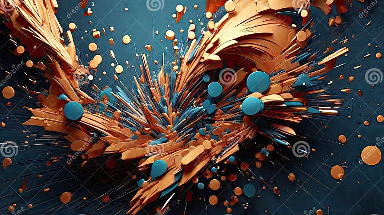 Multi-Colored Particles Explosion Stock Illustration - Illustration of ...