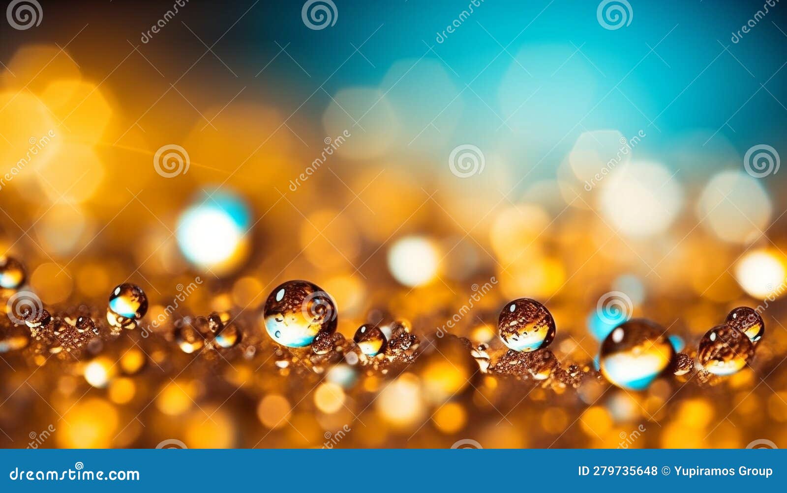 Vibrant Multi Colored Raindrops Illuminate Wet Nature with Glittering ...