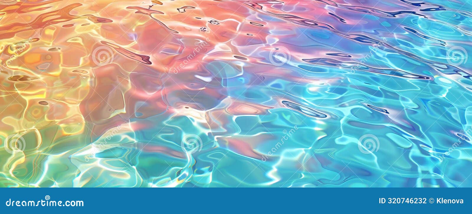 Vibrant Multicolor Pool Water Reflections Stock Photo - Image of wave ...