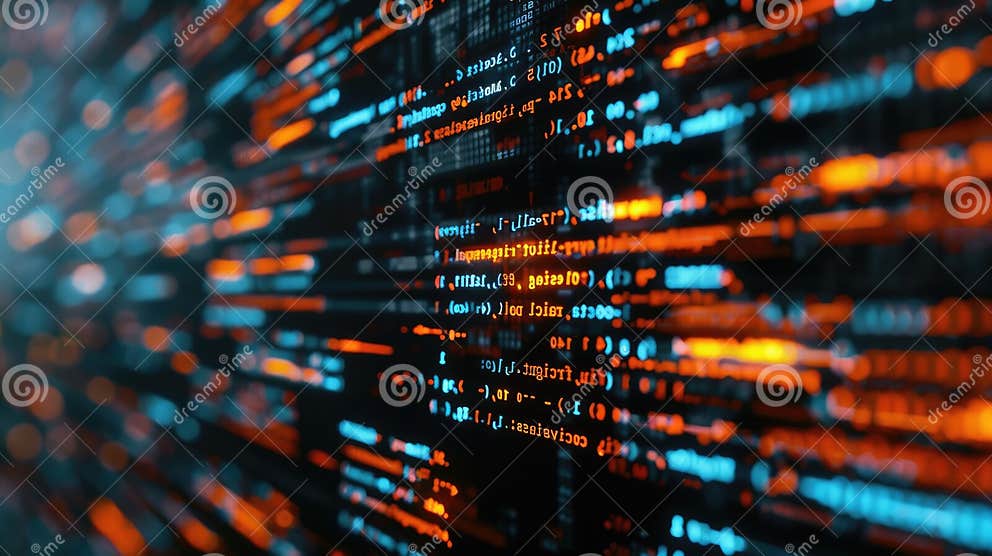 A Detailed View of Colorful Programming Code Being Displayed on a ...