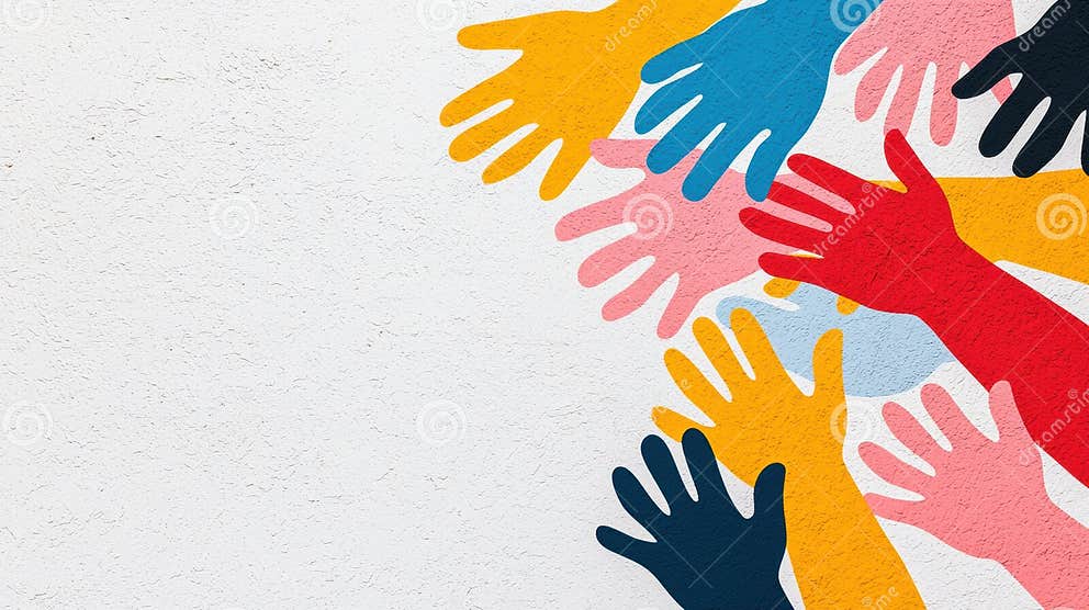 Colorful Mural Celebrating Community Inclusion through Vibrant Hands in ...