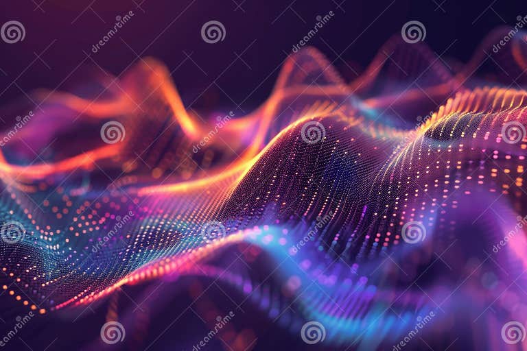 Vibrant Music Notes Dance in Abstract Waves, Evoking Harmony and Rhythm ...