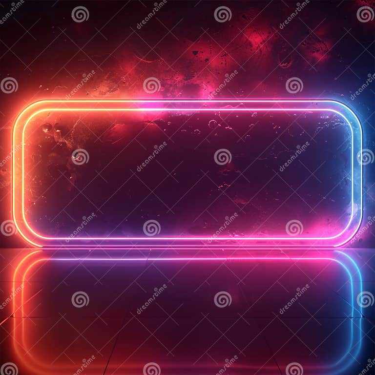 Vibrant Neon Backdrop with Space for Custom Text or Graphics Stock ...
