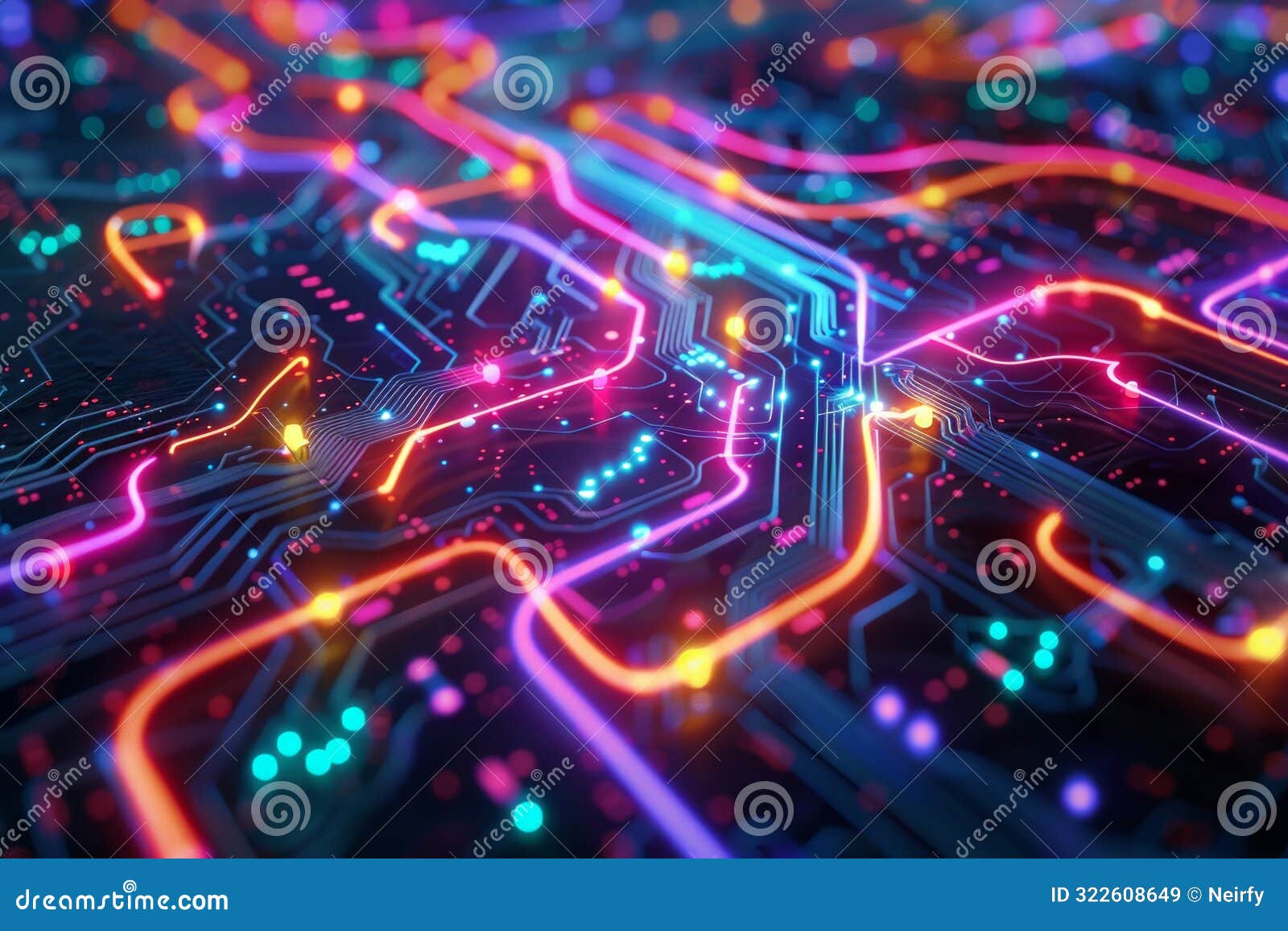 A Vibrant Neon Circuit Maze Pulsing with Energy, Stock Image - Image of ... A Vibrant Neon Circuit Maze Pulsing with Energy, Stock Image - Image of ...