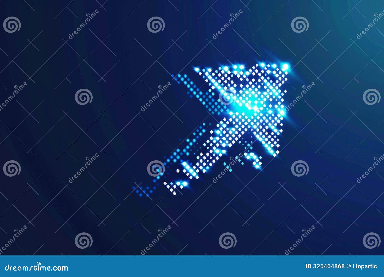 Vibrant Neon Cursor Icon Glowing with Dynamic Light Effects on a Dark ...