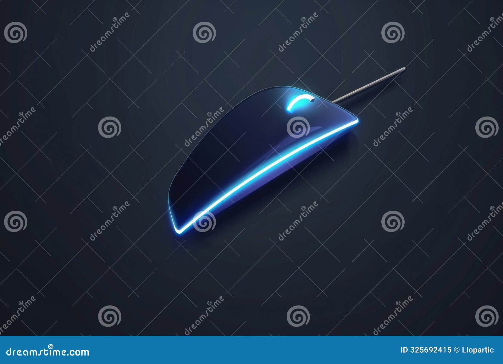 Vibrant Neon Cursor Icon Glowing with Dynamic Light Effects on a Dark ...