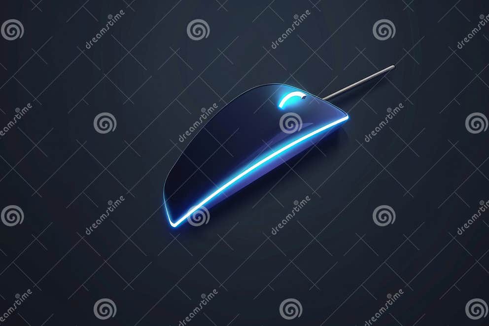 Vibrant Neon Cursor Icon Glowing with Dynamic Light Effects on a Dark ...