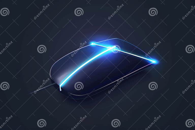 Vibrant Neon Cursor Icon Glowing with Dynamic Light Effects on a Dark ...