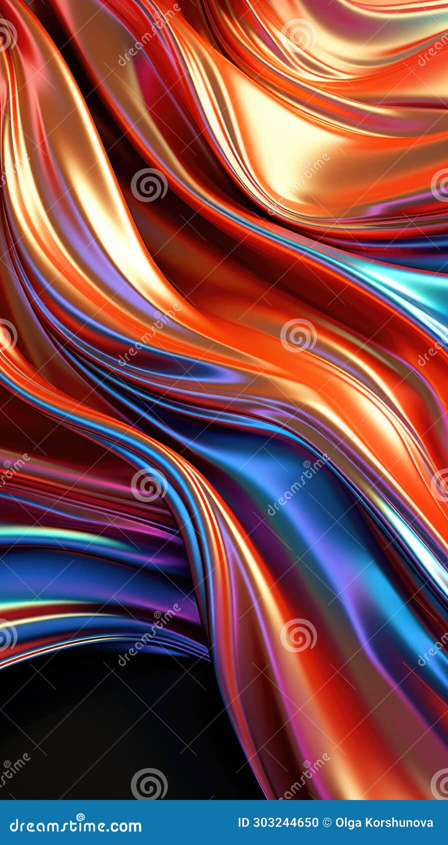 Vibrant Neon Foil Textures with Iridescent Reflections Stock Photo ...