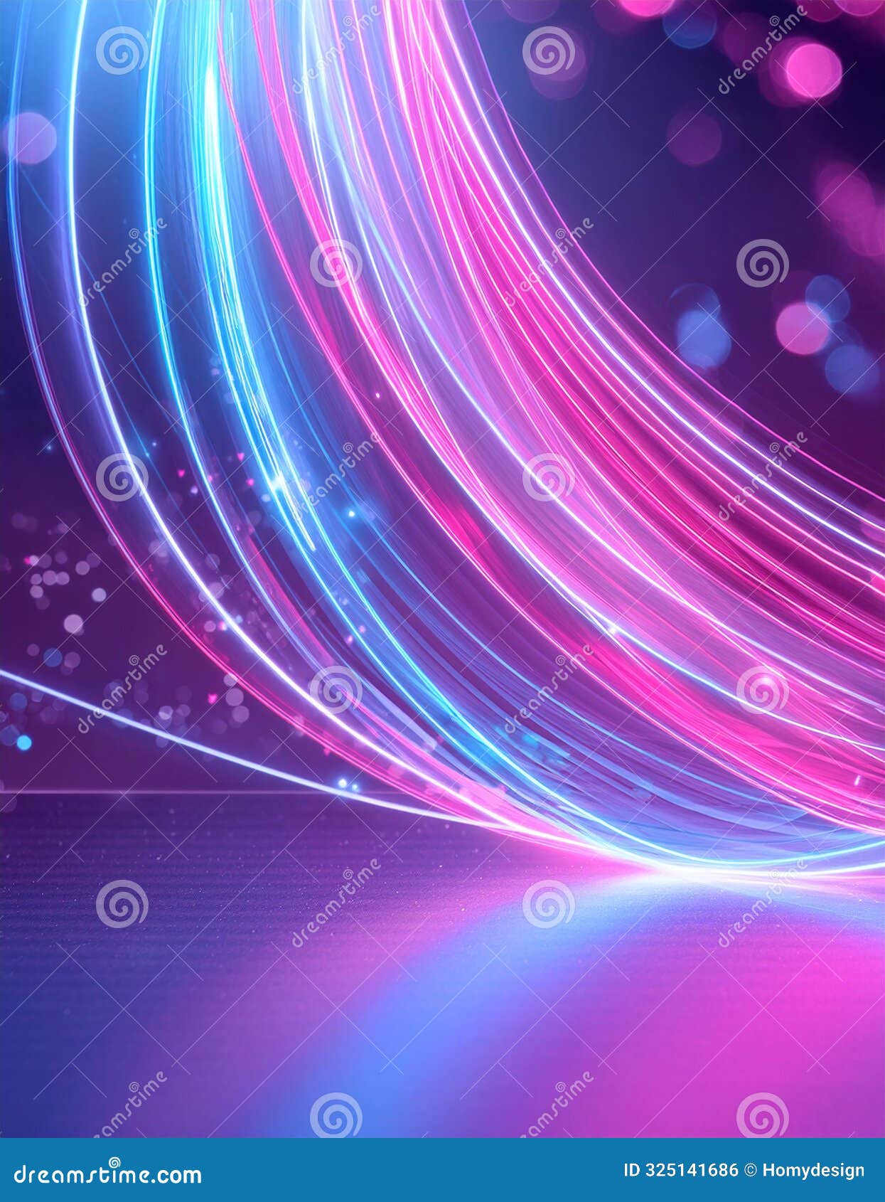 Vibrant Neon Lights Form A Triangular Prism In A Futuristic Display ...