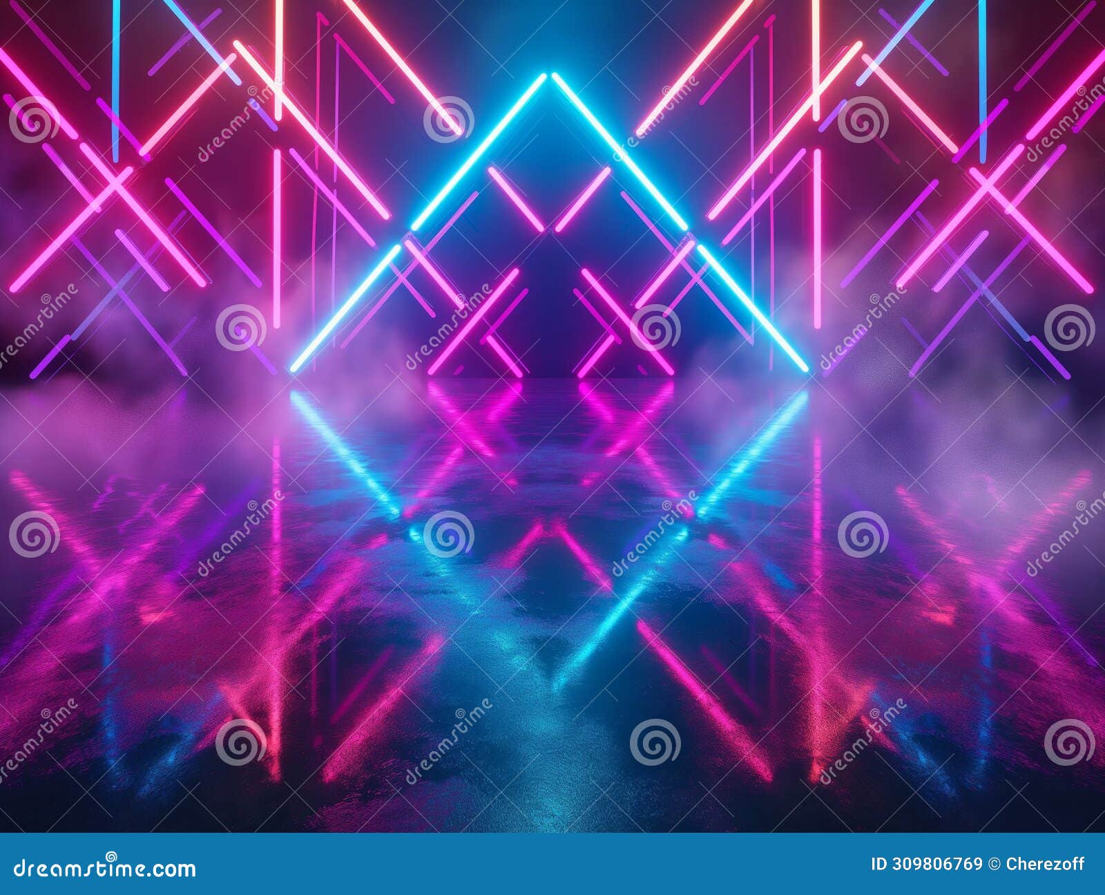 Neon Geometry stock image. Image of style, glow, space - 309806769