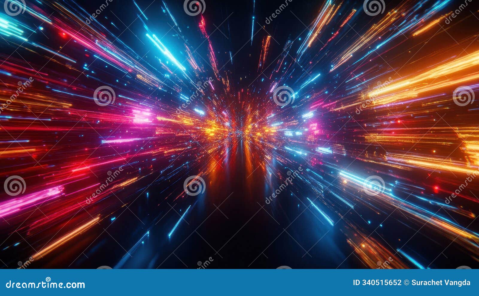 Vibrant Neon Optical Illusions with Dynamic Lights Stock Illustration ...