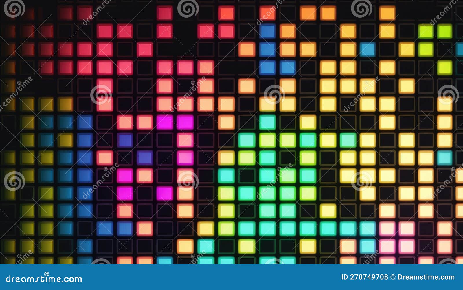 Vibrant Neon Pixel Grid Background - Perfect for Modern Tech Designs ...