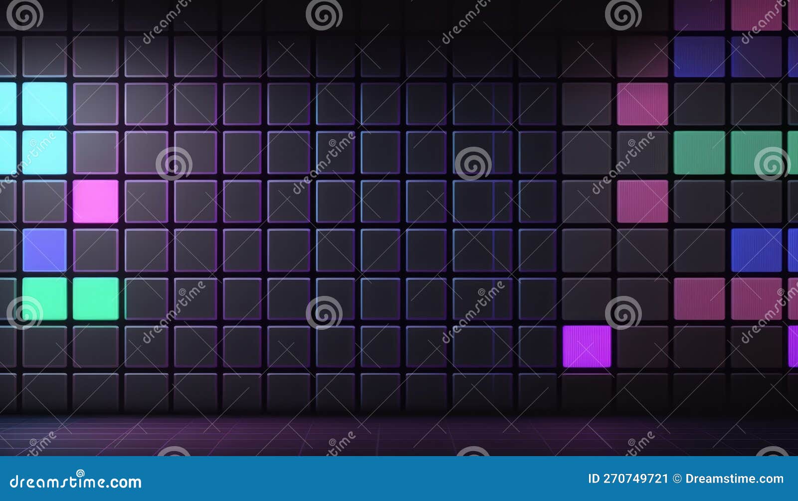 Vibrant Neon Pixel Grid Background - Perfect for Modern Tech Designs ...