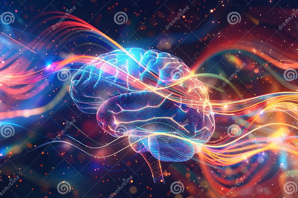 Vibrant Neural Network Visualizing Human Brain and AI Connectivity ... Vibrant Neural Network Visualizing Human Brain and AI Connectivity ...