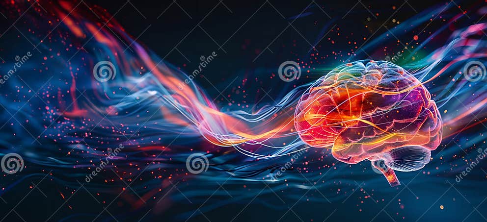 Vibrant Neural Network Visualizing Human Brain Stock Illustration ... Vibrant Neural Network Visualizing Human Brain Stock Illustration ...