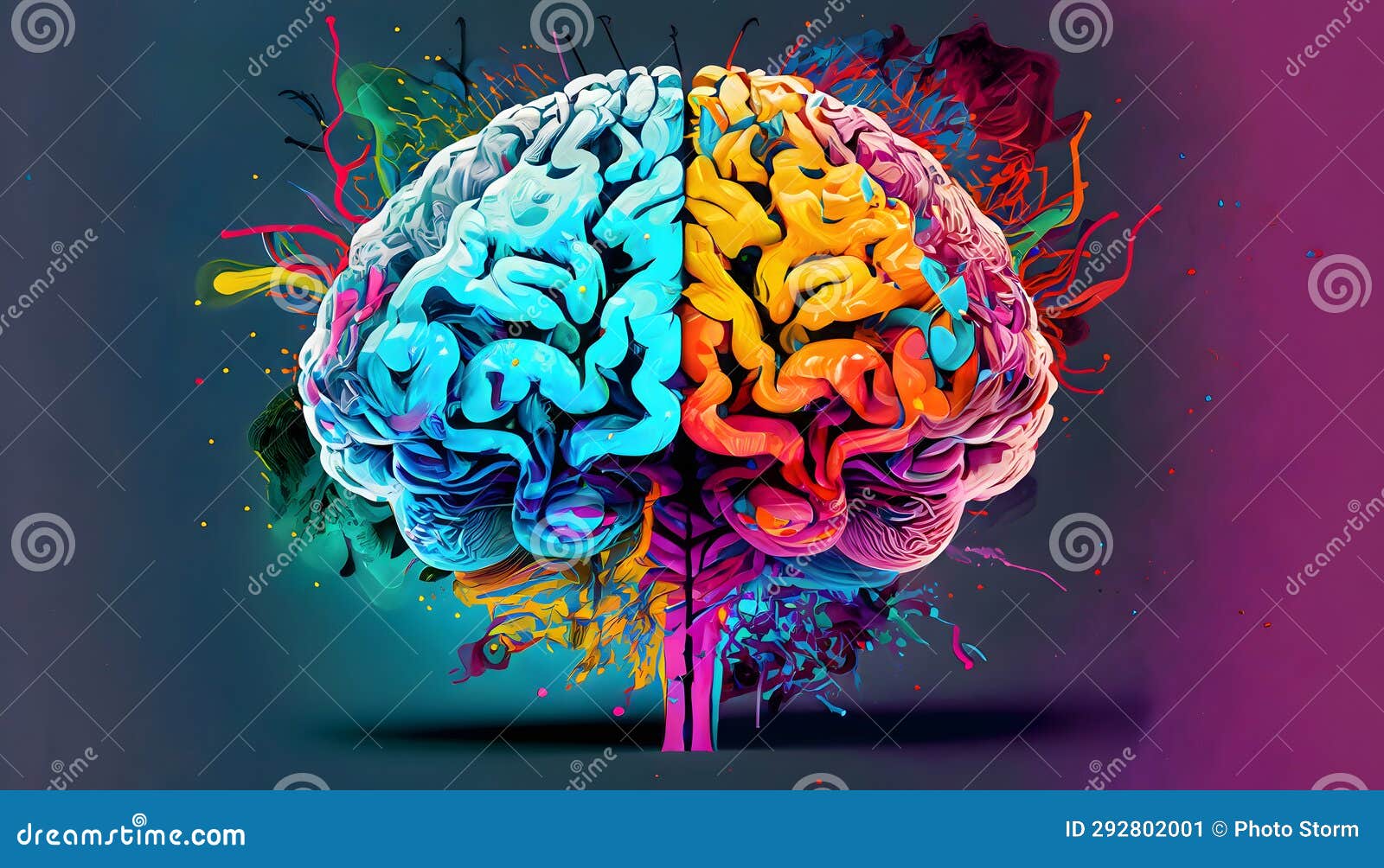 An Abstract Depiction of the Human Brain, Illustrating the Complexity ...