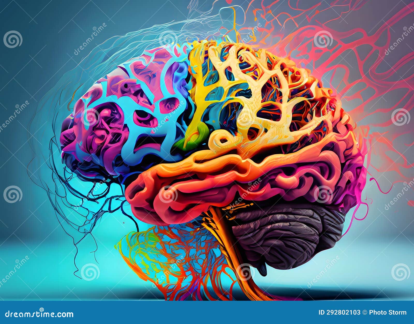 An Abstract Depiction of the Human Brain, Illustrating the Complexity ...