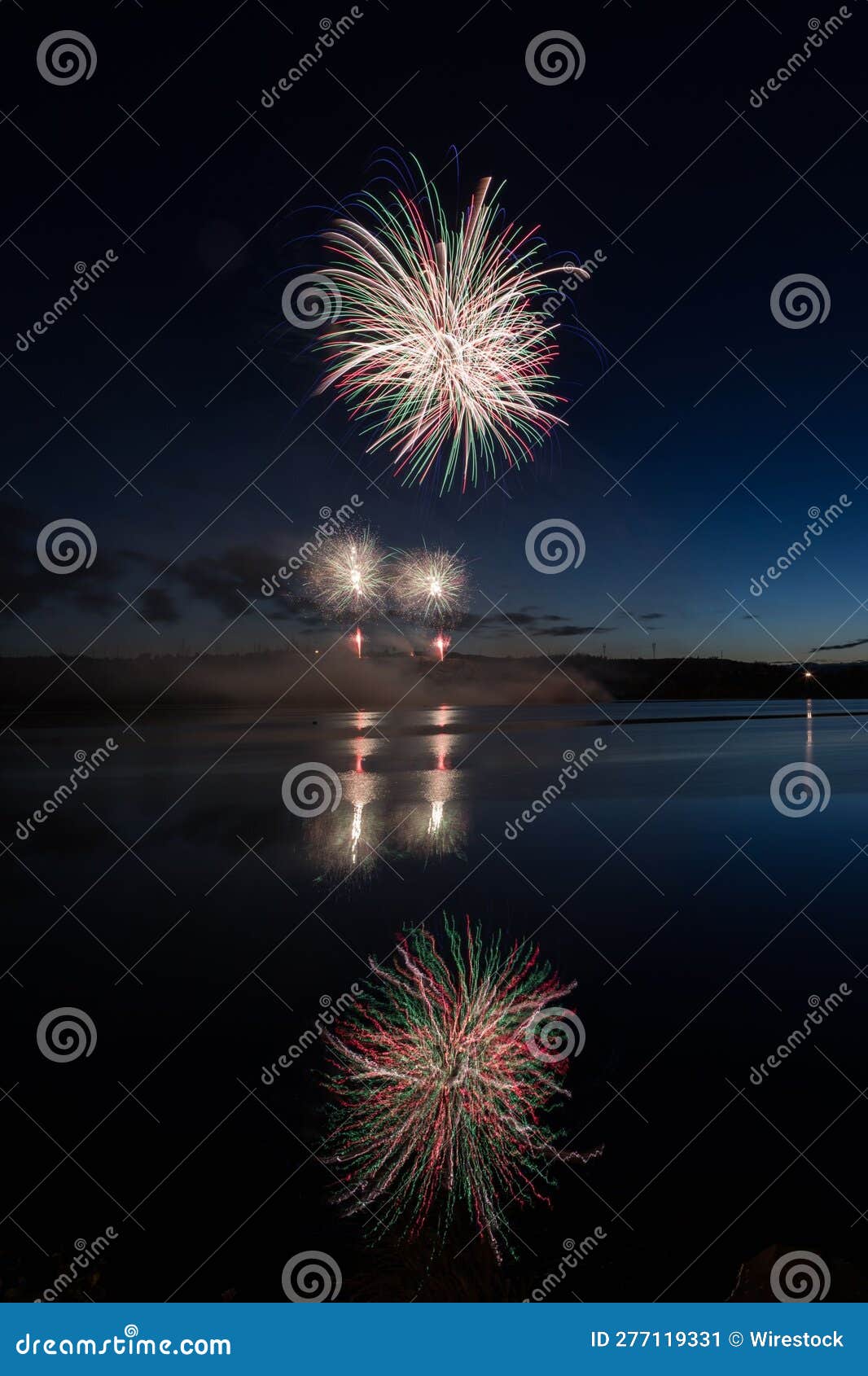 Vibrant Night Sky Illuminated by an Array of Colorful Fireworks ...
