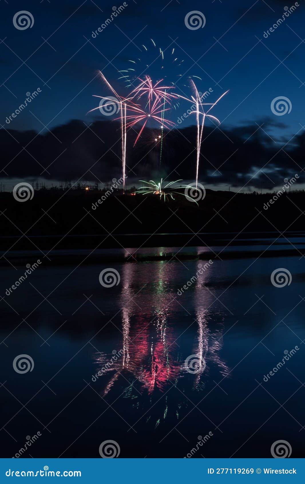 Vibrant Night Sky Illuminated by an Array of Colorful Fireworks ...