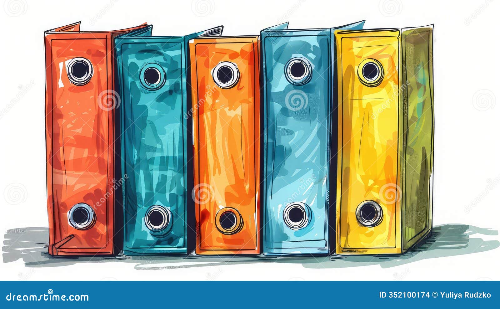 Vibrant Office Folders in Abstract Art Style Stock Photo - Image of ... Vibrant Office Folders in Abstract Art Style Stock Photo - Image of ...