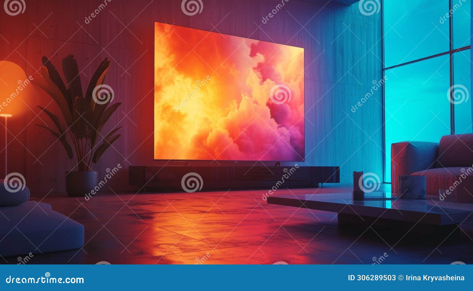 Vivid Digital Art Display stock image. Image of colorful - 306289503