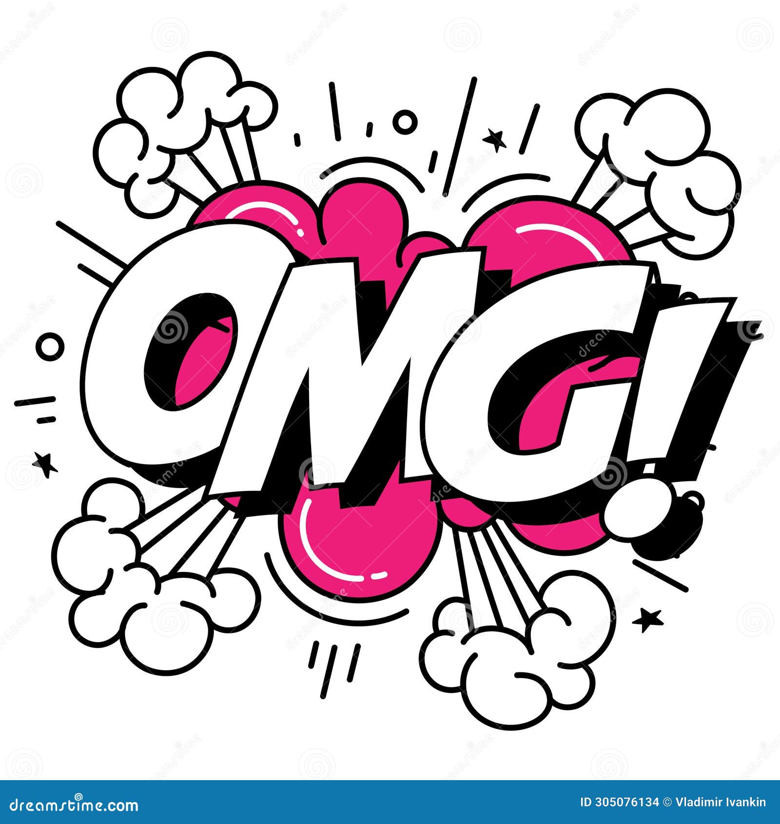 Vibrant OMG Comic Book Exclamation Stock Illustration - Illustration of ...